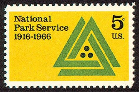 A Stamp With The National Park Service Logo On It