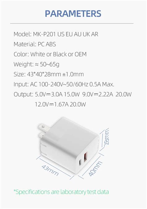 Pd W Usb Phone Charger Fast Charger Wall Quick Charge Adapter Type C Cable Eu Plug Buy W