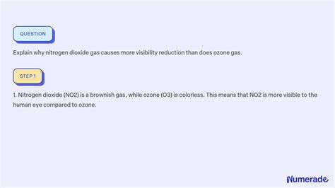 ⏩solved Explain Why Nitrogen Dioxide Gas Causes More Visibility… Numerade