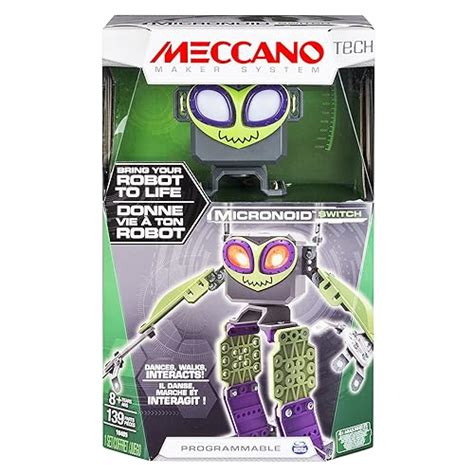 Meccano Erector Micronoid Green Switch Programmable Robot Building