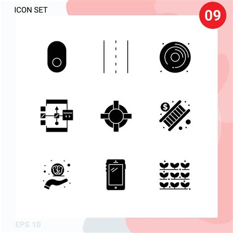 Pack Of 9 Creative Solid Glyphs Of Help Development Cd Develop App Editable Vector Design