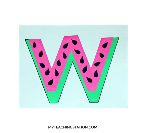 Letter W Craft Watermelon Myteachingstation Com