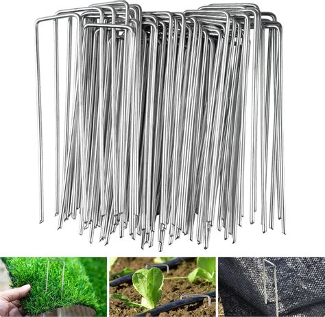 Lot De 50 Piquets De Fixation Pour Jardin 150x36mm Ø 3mm Piquets De