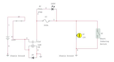 Simple Blown Fuse Indicator With Relay Multisim Live