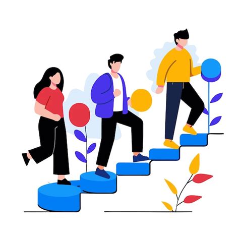 발판 성공 진보 이정표 경로 프리미엄 Ai 생성 벡터