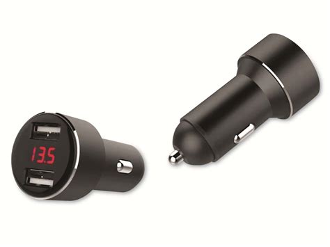 IWH Dual KFZ USB Lader 12 24V 3 4A Mit Spannungsanzeige