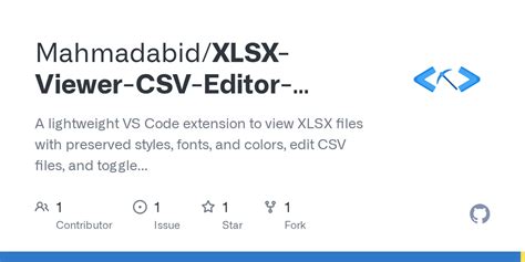 Github Mahmadabid Xlsx Viewer Csv Editor Vscode Extension A Lightweight Vs Code Extension To