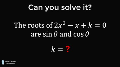 Quadratic Roots Are Sine And Cosine Mind Your Decisions