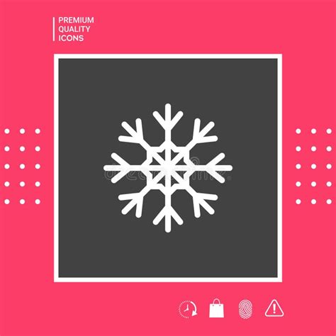 Snowflake Icon Symbol Graphic Elements For Your Design Stock Vector