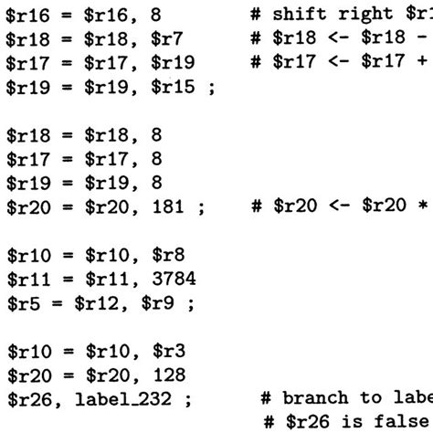 Example Of A Segment Of A Four Way Vliw Assembly Execution Trace Of A Download Scientific