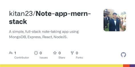 Github Kitan23note App Mern Stack A Simple Full Stack Note Taking App Using Mongodb