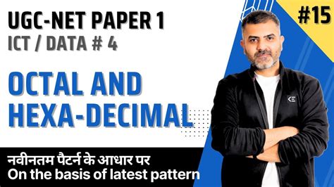15 Hexadecimal And Octal Number Systems Ict Ugc Net Paper 1 Bharat Kumar Youtube
