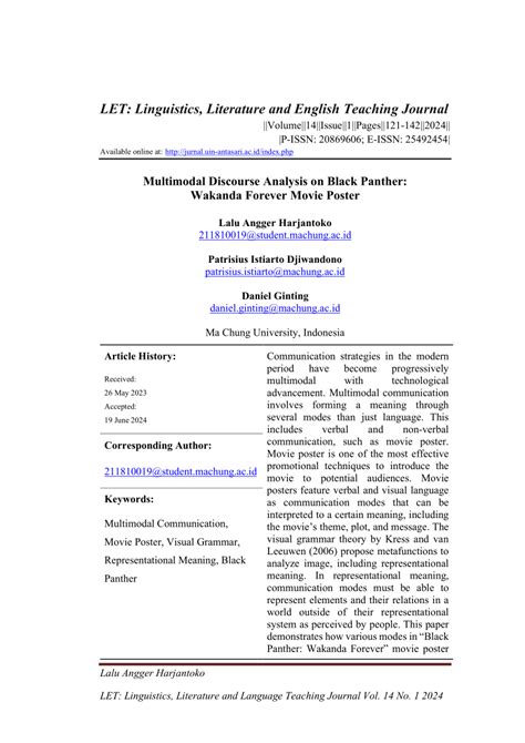 Pdf Let Linguistics Literature And English Teaching Journal Multimodal Discourse Analysis On