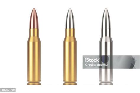 자동 소총 762 Mm 구경 금속 총알 3d 렌더링 구경에 대한 스톡 사진 및 기타 이미지 구경 구리 군사 Istock