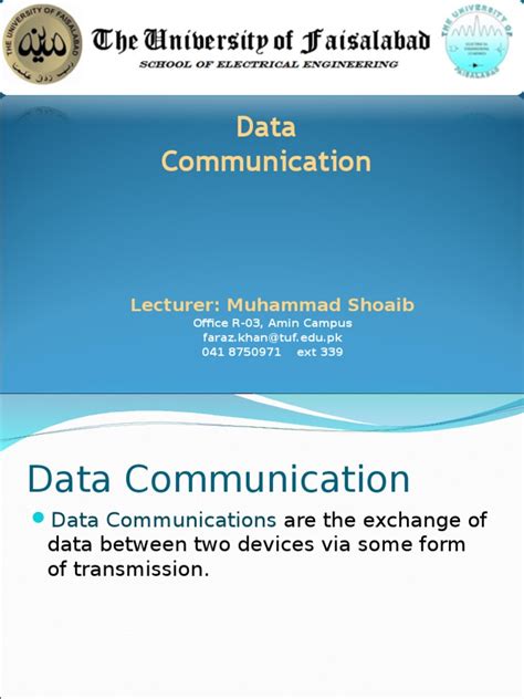 Data Communication Lecture It Slide 2 Pdf Transmission Medium