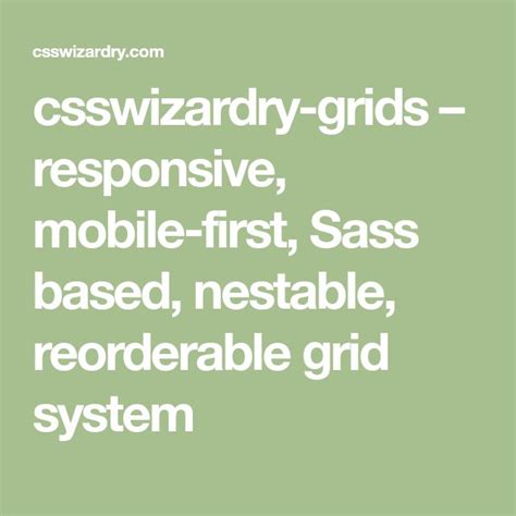 modern and responsive grid system