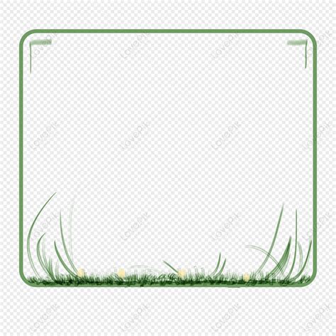 Green Realistic Rectangle Grass Border Frame Royalty Free Svg Clip