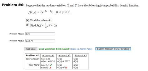 solved problem 6 suppose that the random variables x and y