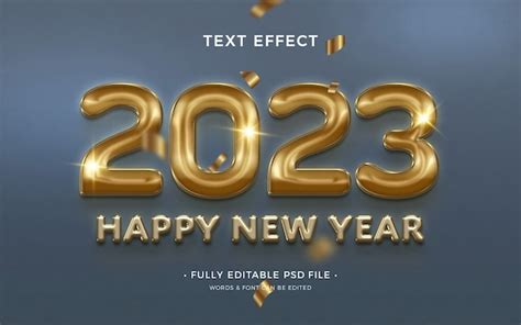 Premium Psd New Year Text Effect