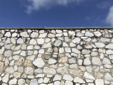 Photographic Documentation Of Irregular Stone Wall Detail Stock Image