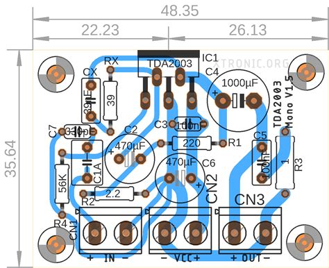 Ic Tda2003 Amplifier Circuit Power 10 W Xtronic Amplifier Circuit