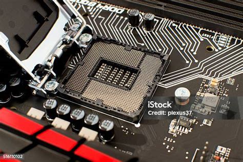 Cpu Vacío Toma Corriente De Placa Madre Foto De Stock Y Más Banco De