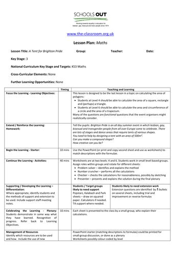 Area Of Polygons Functional Maths Lesson Plan Teaching Resources