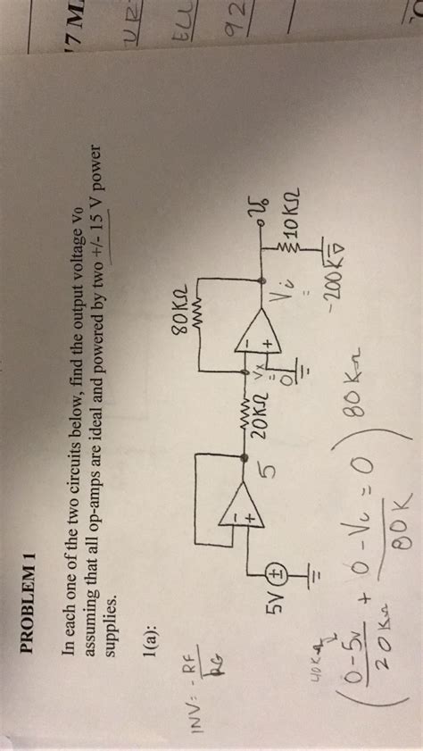 Solved In Each One Of The Two Circuits Below Find The