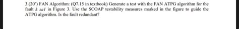 Solved 320 Fan Algorithm 0715 In Textbook Generate A