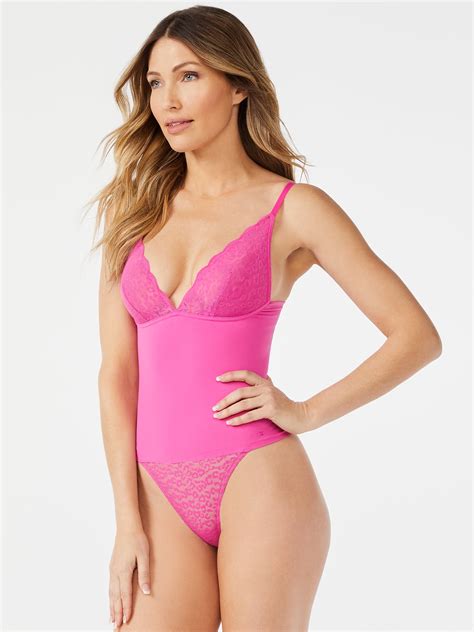 Sofia Intimates By Sofia Vergara Smoothing Seamless Lace Bodysuit