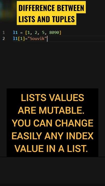 What Is The Difference Between List And Tuple ।। Python Interview Questions Shorts Shortvideo