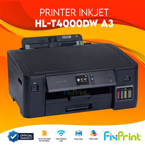 Jual Printer Brther Inkjet Hl T4000dw A3 Printer Print Only Duplex