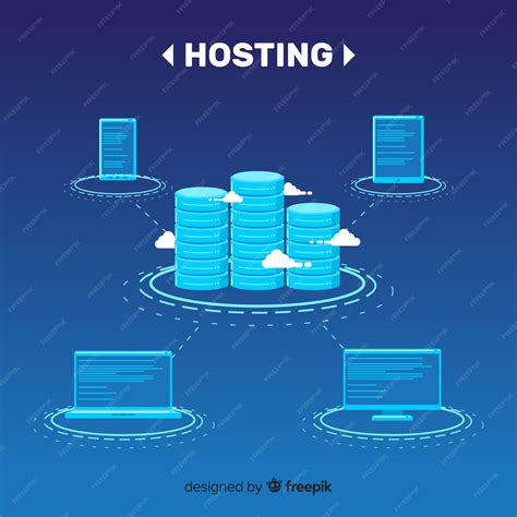Hosting Service Background Premium Vector