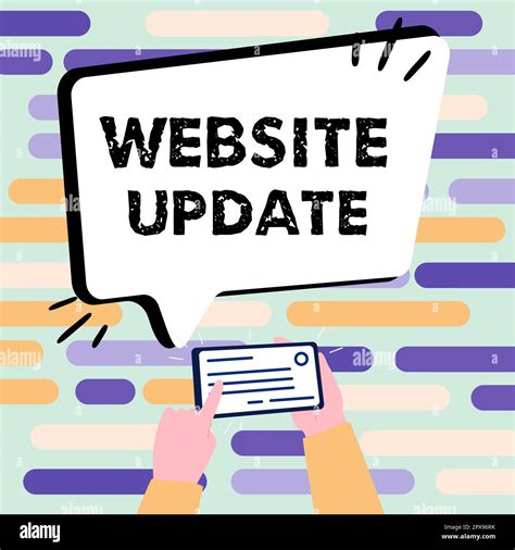 Text Caption Presenting Website Update Concept Meaning Keeping The