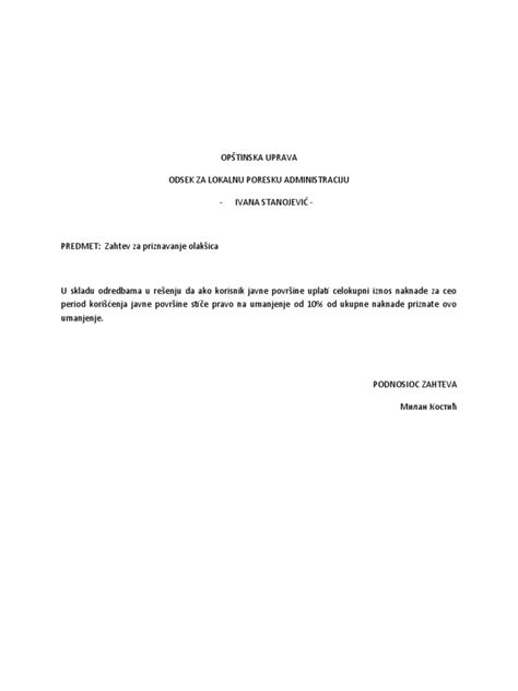 Zahtev Za Taksi Dozvolu Pdf