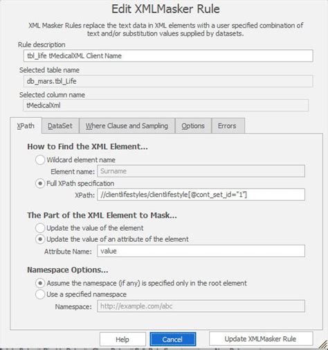Masking Nested Xml Attributes Support