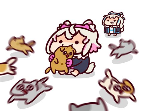 Random Cat Devourer Mococo Art By Keenbiscuit Fuwamoco Holoadvent