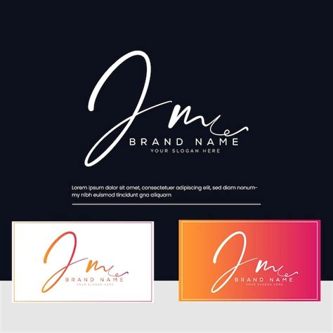 Premium Vector Jm Initial Letter Handwriting And Signature Logo Vector