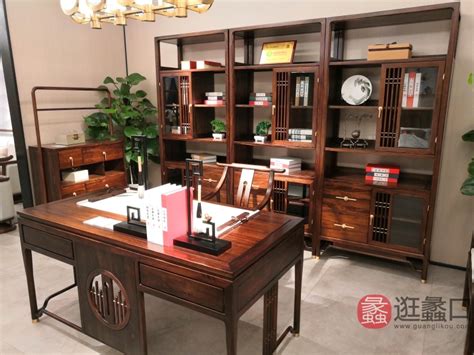东升家具苏州工厂直营店新中式书房书桌椅013书架 逛蠡口家具导购平台