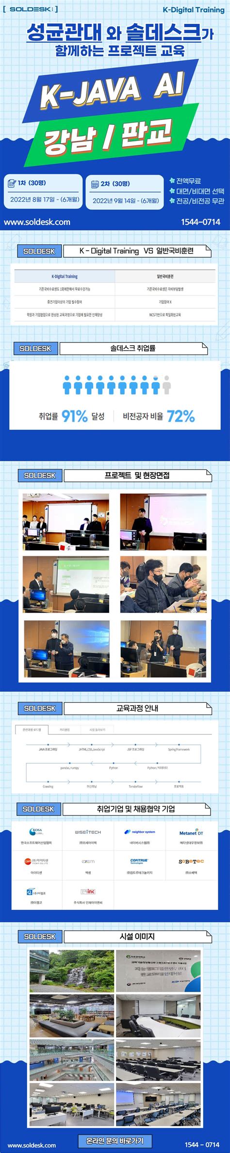 솔데스크 성균관대 자바파이썬빅데이터 개발자 국비케이디지털 무료취업교육8월마감 공모전 대외활동 링커리어