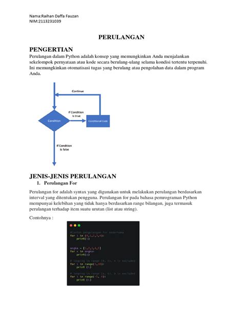 Perulangan Raihan Daffa Fauzan Pdf Komputer