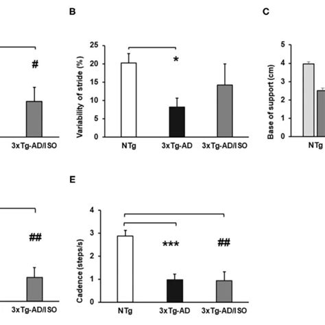 Spontaneous Gait Phenotype Quantitative Parameters Of Gait Results