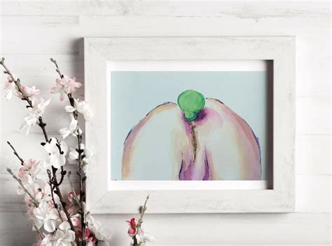 Erotic Watercolor Artwork Original Handmade Unique Painting 195x14