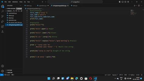 Suraj Gouda On Linkedin Python Stringmanipulation Coding