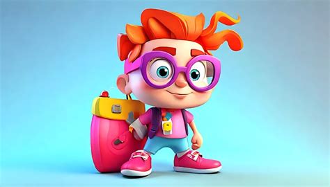 وکتور کاراکتر کارتونی پسر بچه با عینک ایران پیک پیکفری