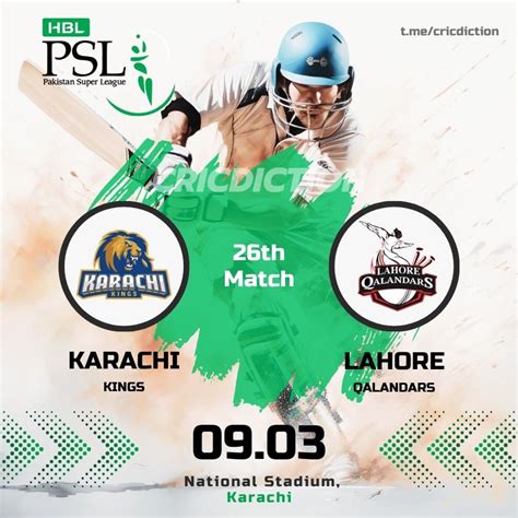 Match Preview Karachi Kings Vs Lahore Qalandars Psl 2024 25th Match