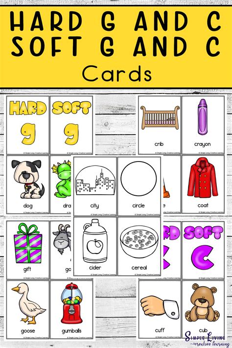 Hard And Soft G And C Printable Phonics Cards Free Homeschool Deals
