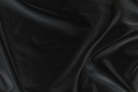 Smooth Elegant Black Silk Fabric Or Satin Luxury Cloth Texture For
