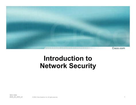 Introduction To Network Security Lecture Ppt