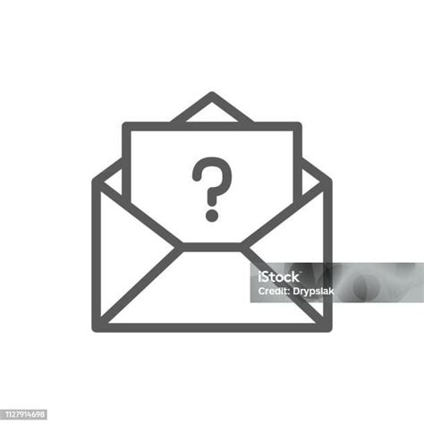 Surat Dengan Tanda Tanya Tanya Jawab Umum Ikon Baris Faq Ilustrasi Stok Unduh Gambar Sekarang